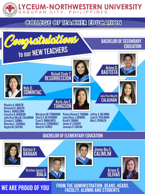 College of Teacher Education | Lyceum Northwestern University