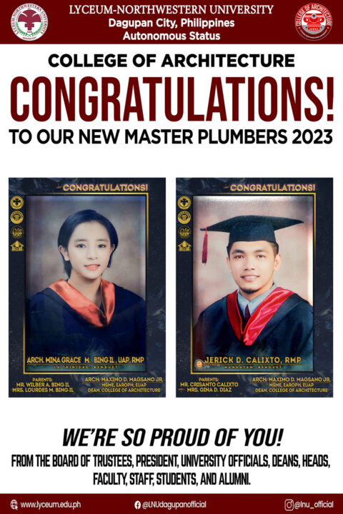 Congratulations to our New Master Plumbers 2023 | Lyceum Northwestern ...