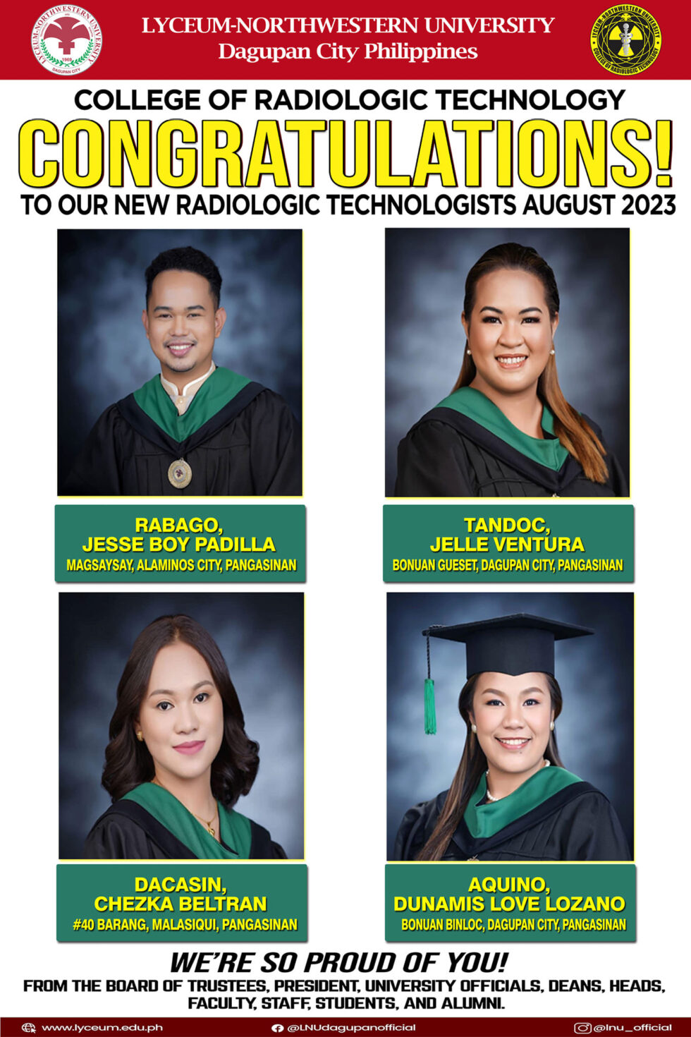 Congratulations to our New Radiologic Technologists for passing the ...