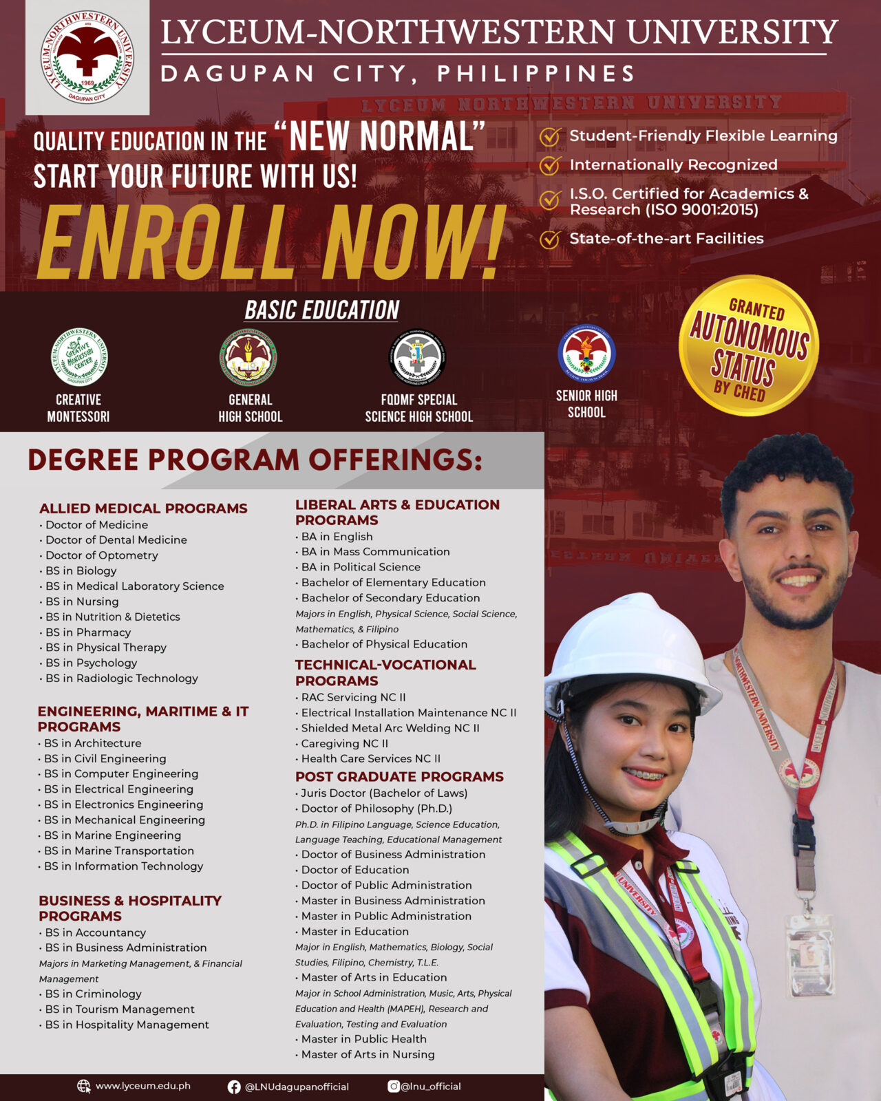 Degree Program Offerings | Lyceum Northwestern University